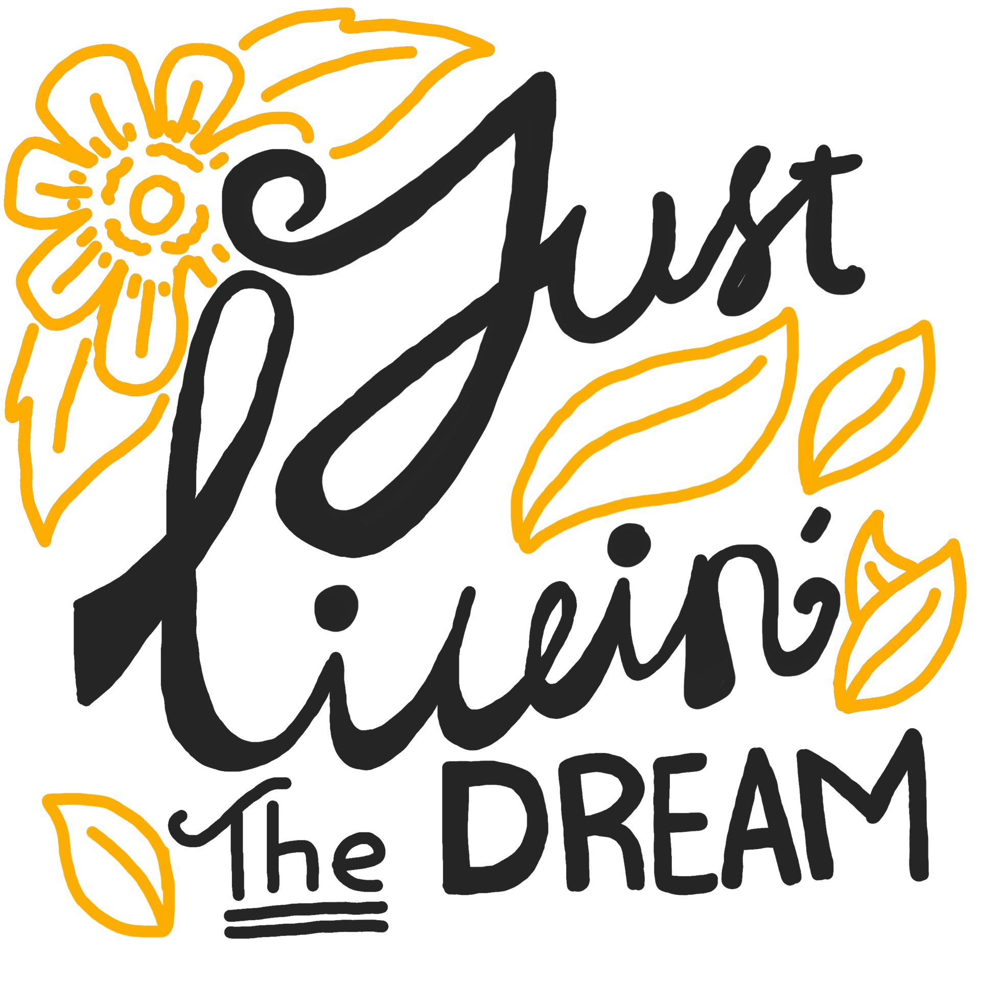 Motivational word quote - Just Livin' The Dream 22599082 PNG Motivational word quote - Just Livin' The Dream 22599082 PNG