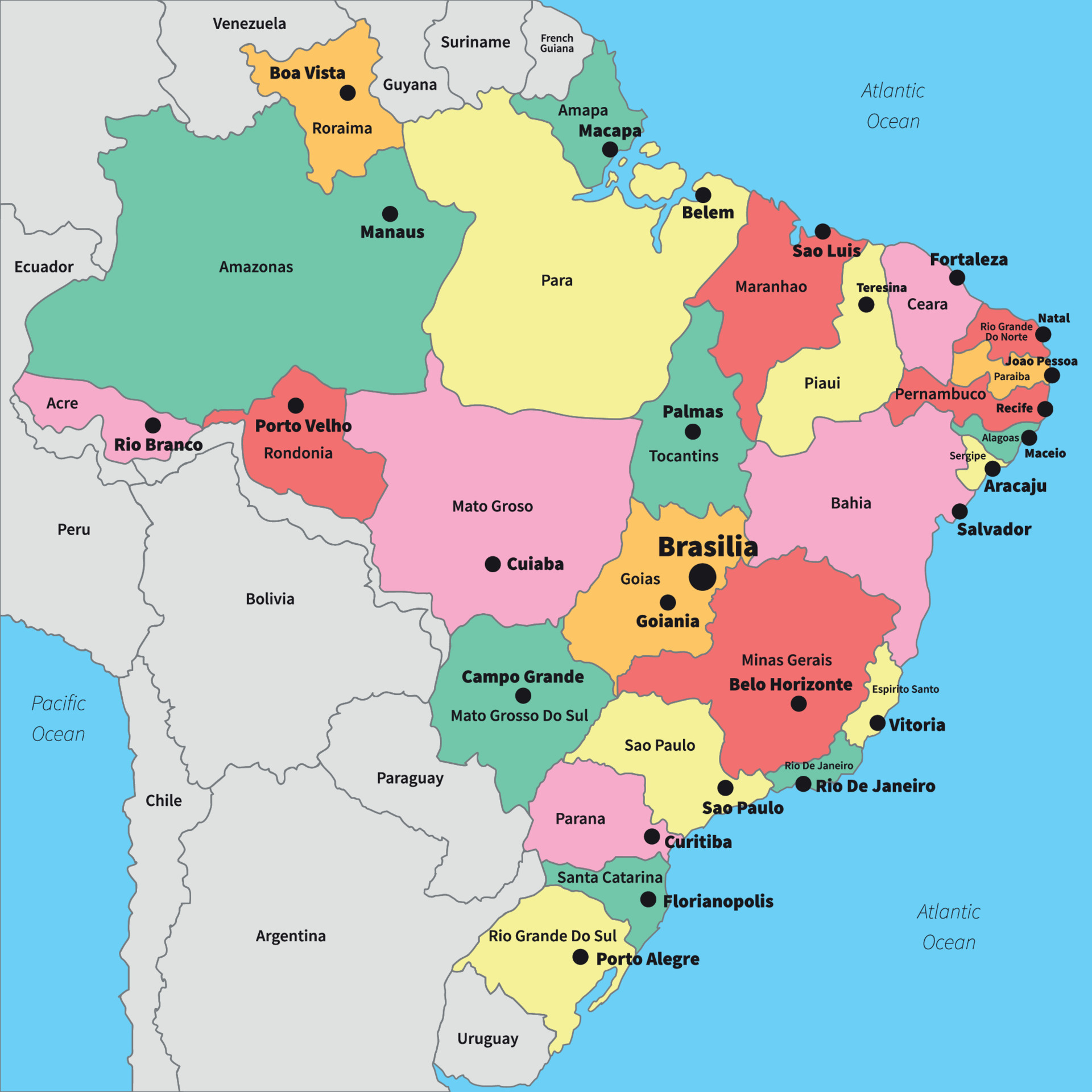 Colorful Brazil Country Map Flat 22599253 Vector Art At Vecteezy colorful-brazil-country-map-flat-22599253-vector-art-at-vecteezy
