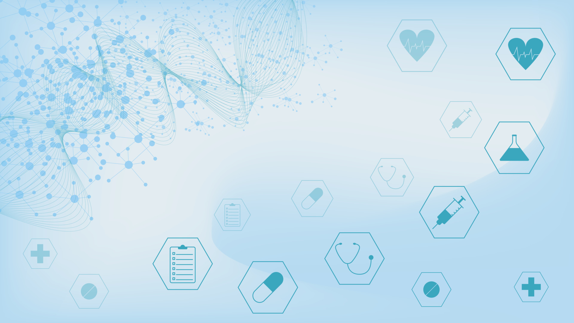 Health care and medical background with science icons medical ...