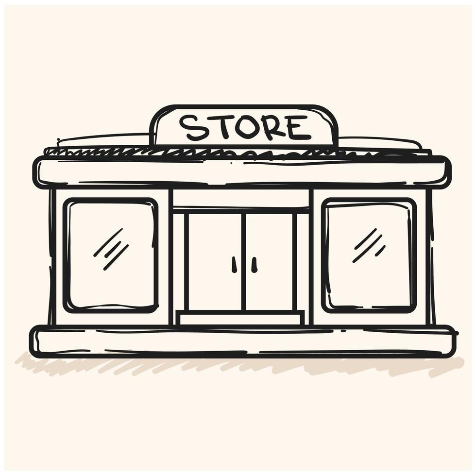 store doodle icon vector hand drawing 22602476 Vector Art at Vecteezy