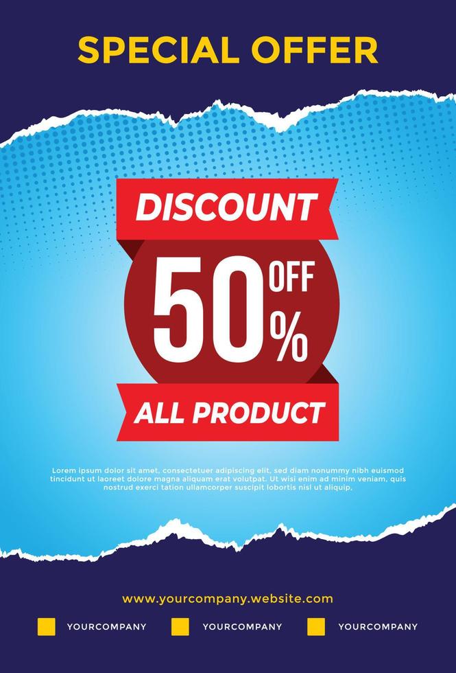 Special Offer, Sale poster template Discount Poster 22603342 Vector Art ...