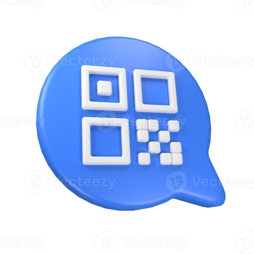 Qr code 3D illustration 22603445 PNG