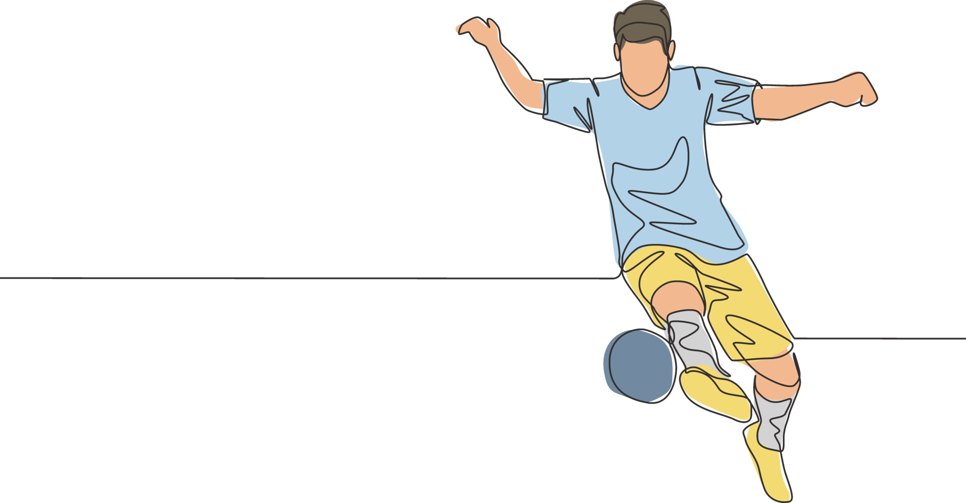 Free One Continuous Line Drawing Of Young Talented Football Player free-one-continuous-line-drawing-of-young-talented-football-player