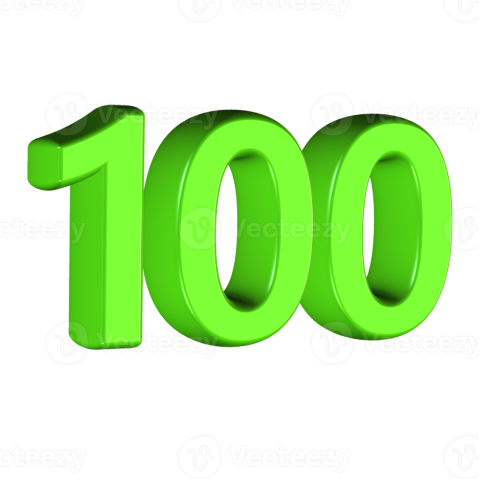 3d Number Light Green Color 22604079 Png