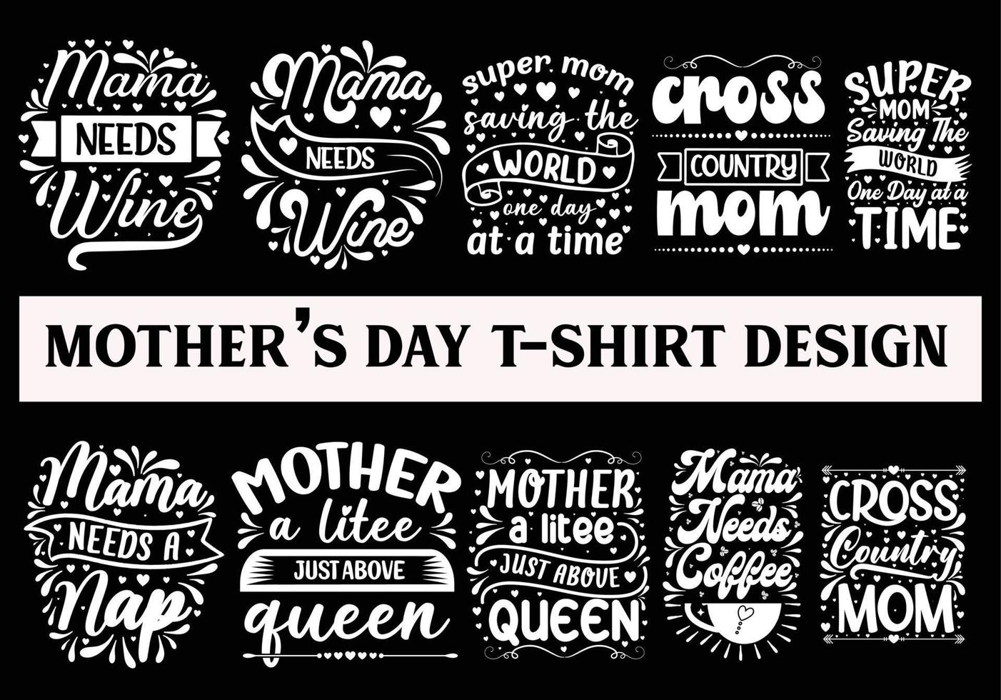 Mothers Day T Shirt Bundle Free Lettering Mom Tshirt Set Mom Tshirt