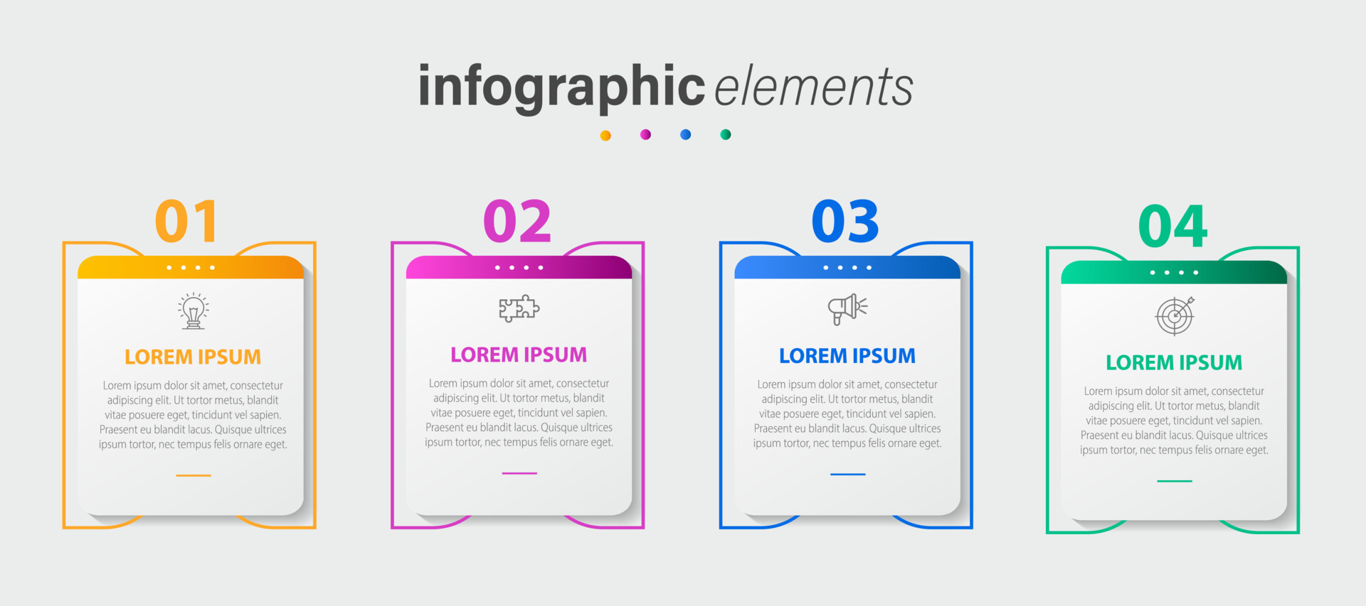 Vector Infographic label design template with icons and 4 options or ...