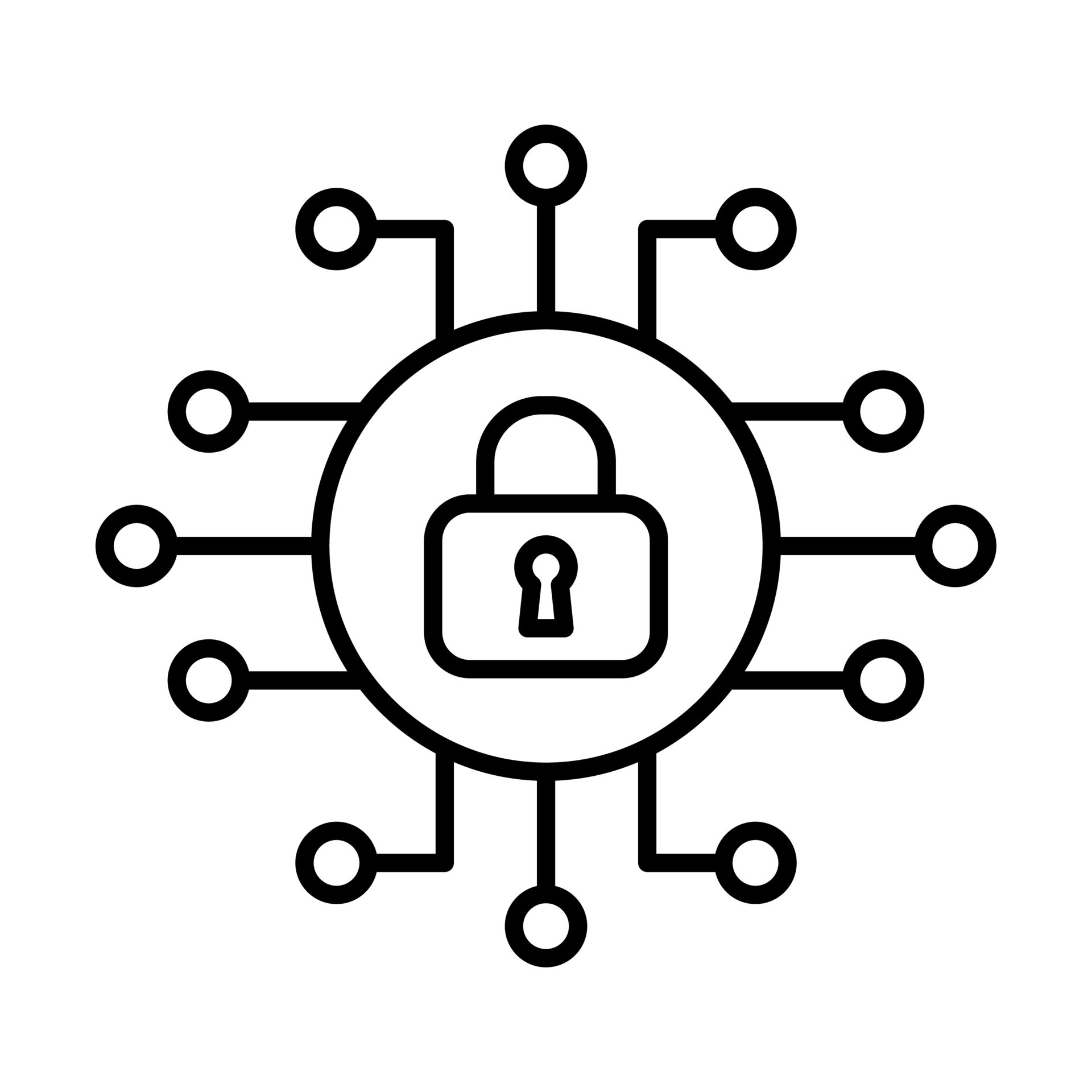Cyber Security Icon Vector Security Logo Artificial Intelligence