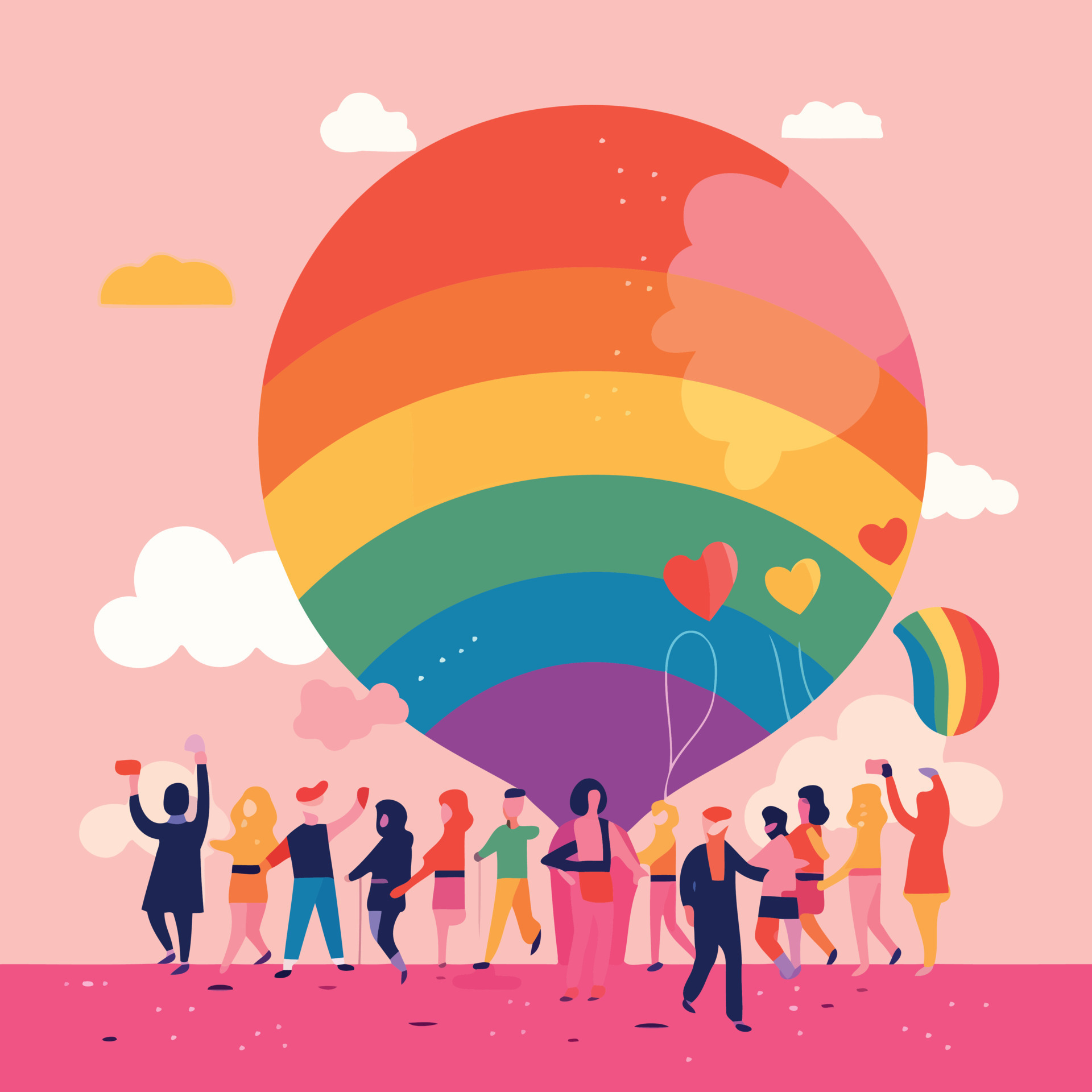lgbt pride day and month gay parade 22605500 Vector Art at Vecteezy