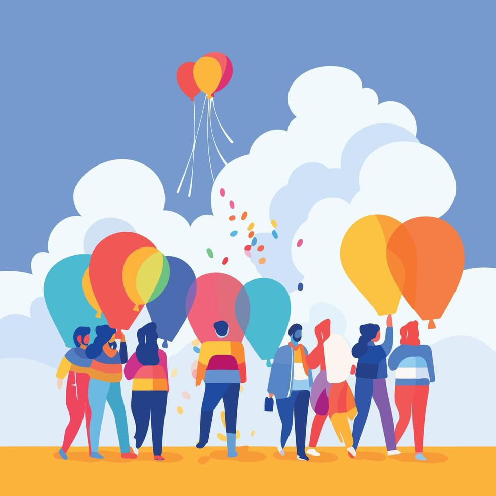 lgbt pride day and month gay parade 22605517 Vector Art at Vecteezy