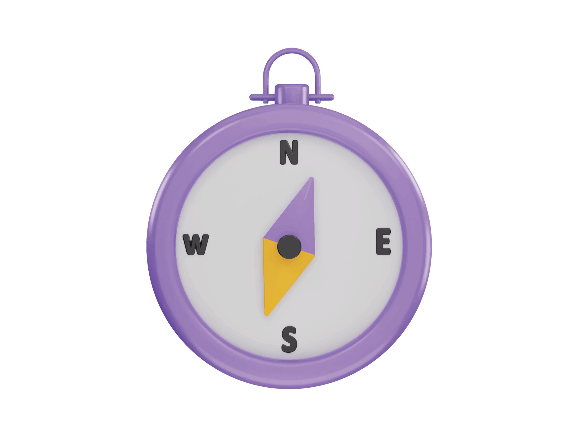 Location Direction Map Navigation Compass Icon 3d Rendering Vector