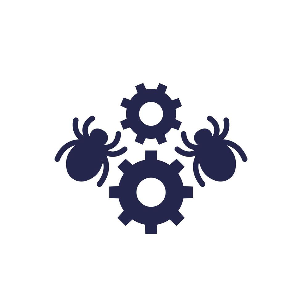 Debugging and testing icon with bugs 22607718 Vector Art at Vecteezy