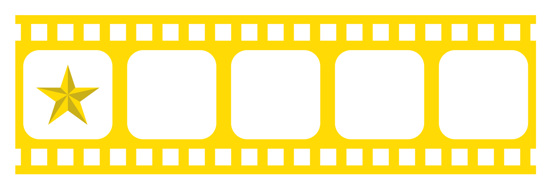 Visual De El Cinco 5 5 Estrella Firmar En El Tira De Película Silueta