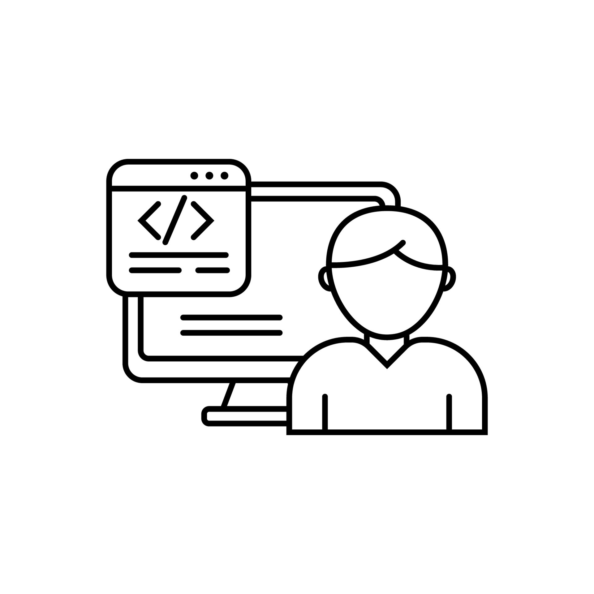 Programmer icon in linear style isolated on white background 22608789 ... Programmer icon in linear style isolated on white background 22608789 ...