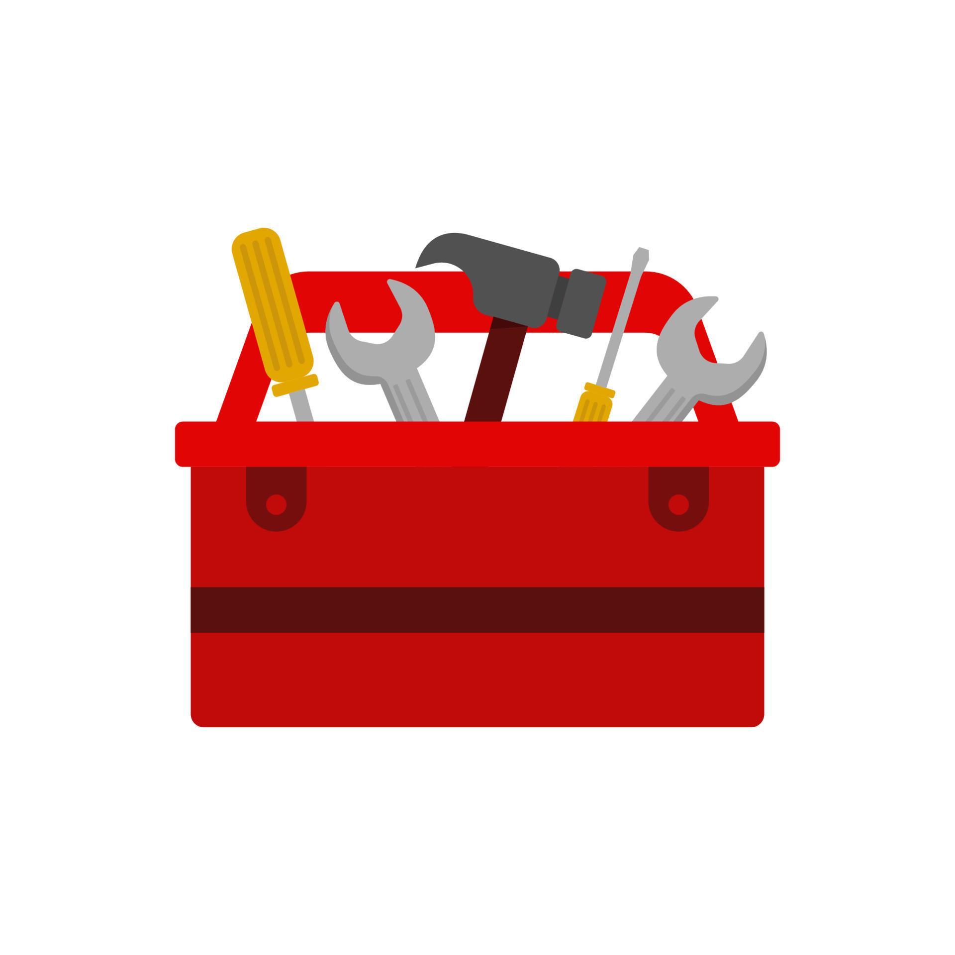 Toolbox vector illustration with a simple flat design on isolated ...