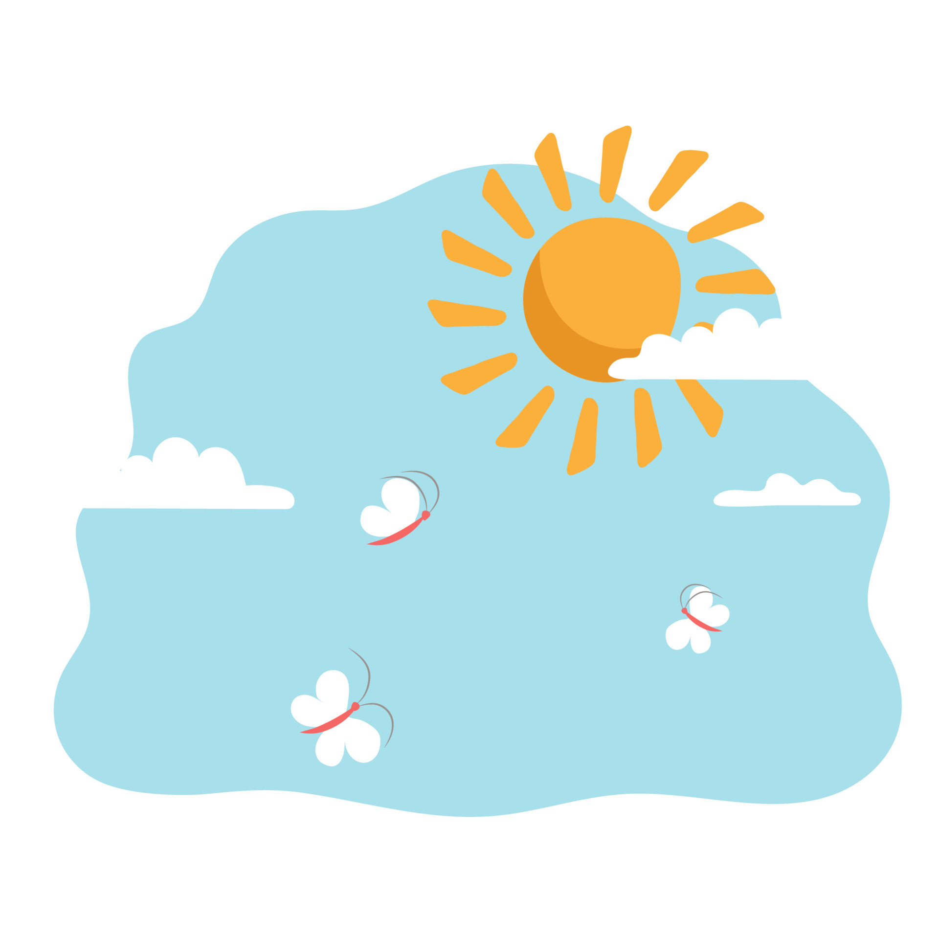 Clear Sky With Sun Clipart