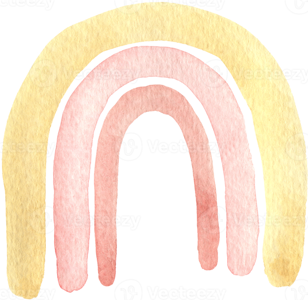 Hand drawn watercolor rainbow illustration 22610021 PNG