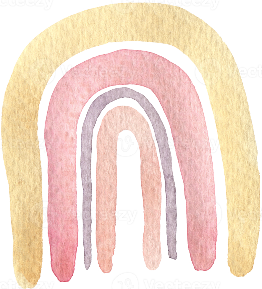 Hand drawn watercolor rainbow illustration 22610022 PNG