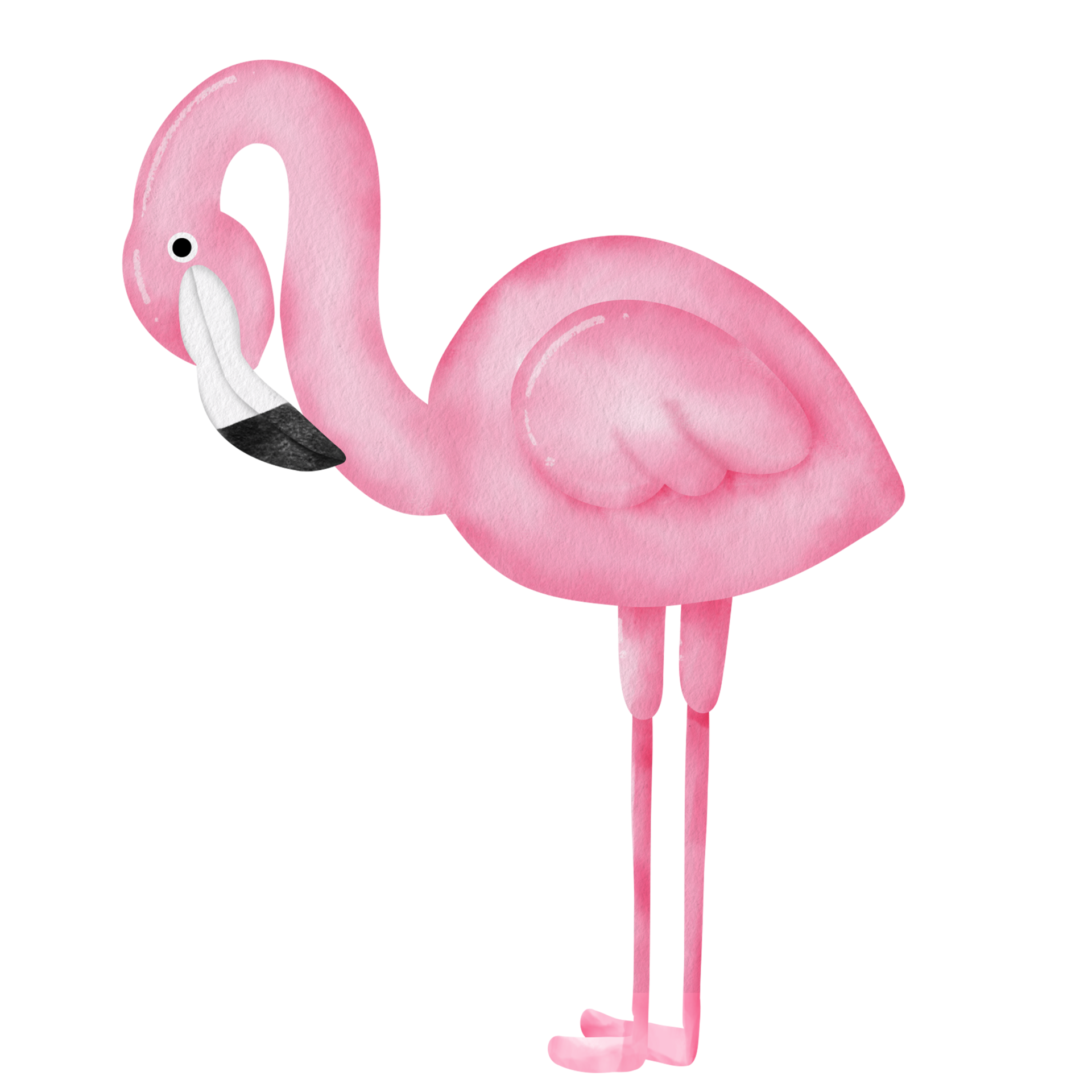 watercolor pink flamingo clipart. 22610095 PNG