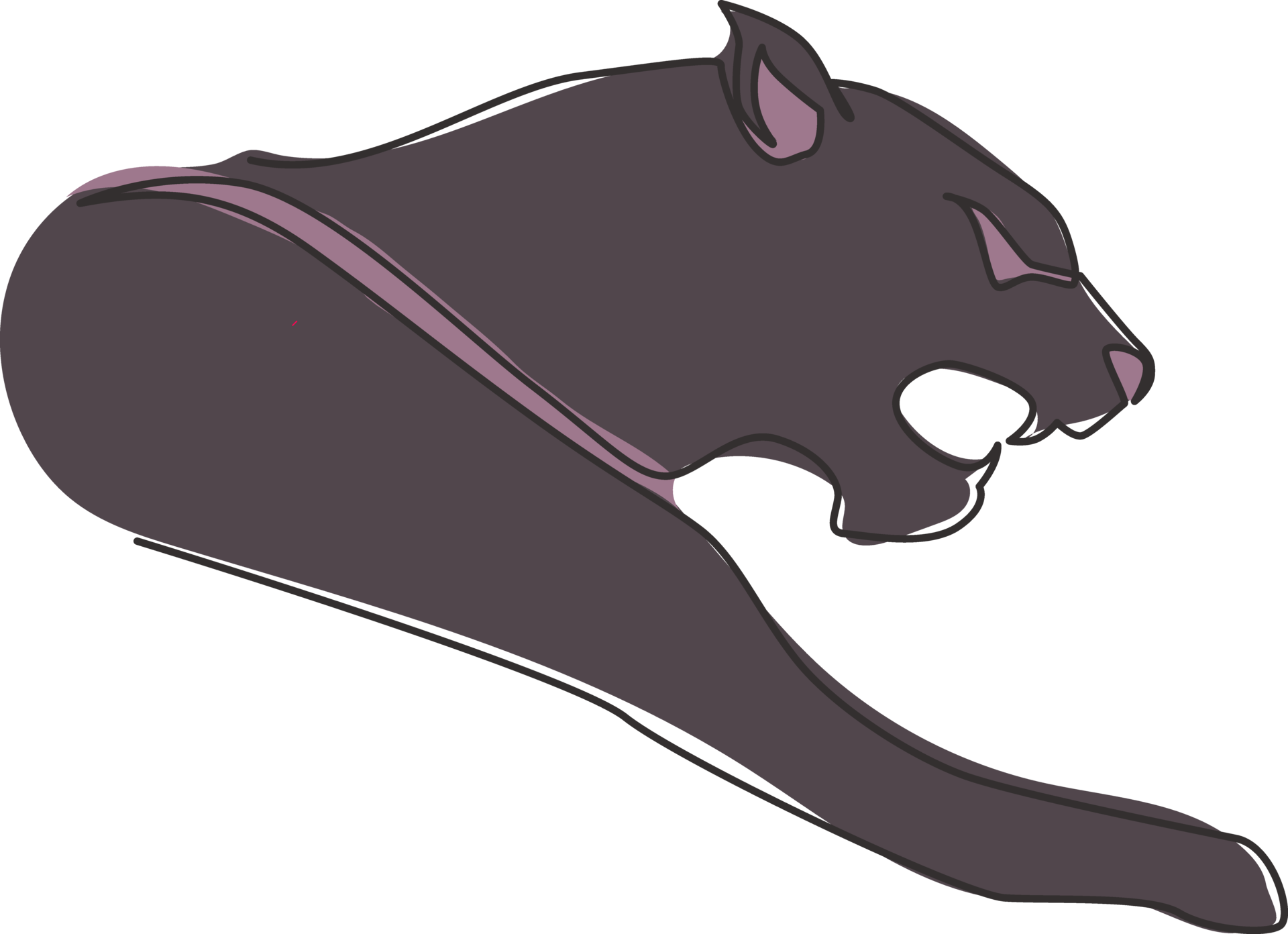 Um Desenho De Linha Contínua Do Leopardo Selvagem Para A Identidade Do Logotipo De Uma Empresa