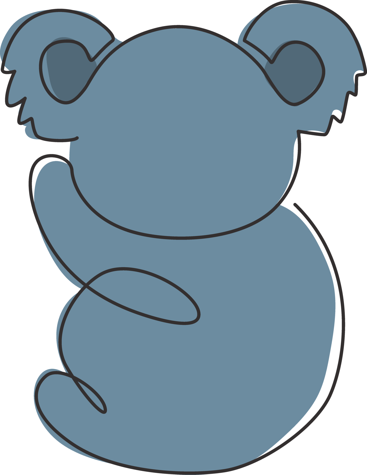 Um Desenho De Linha Contínua De Adorável Coala Na árvore Para A Identidade Do Logotipo Do