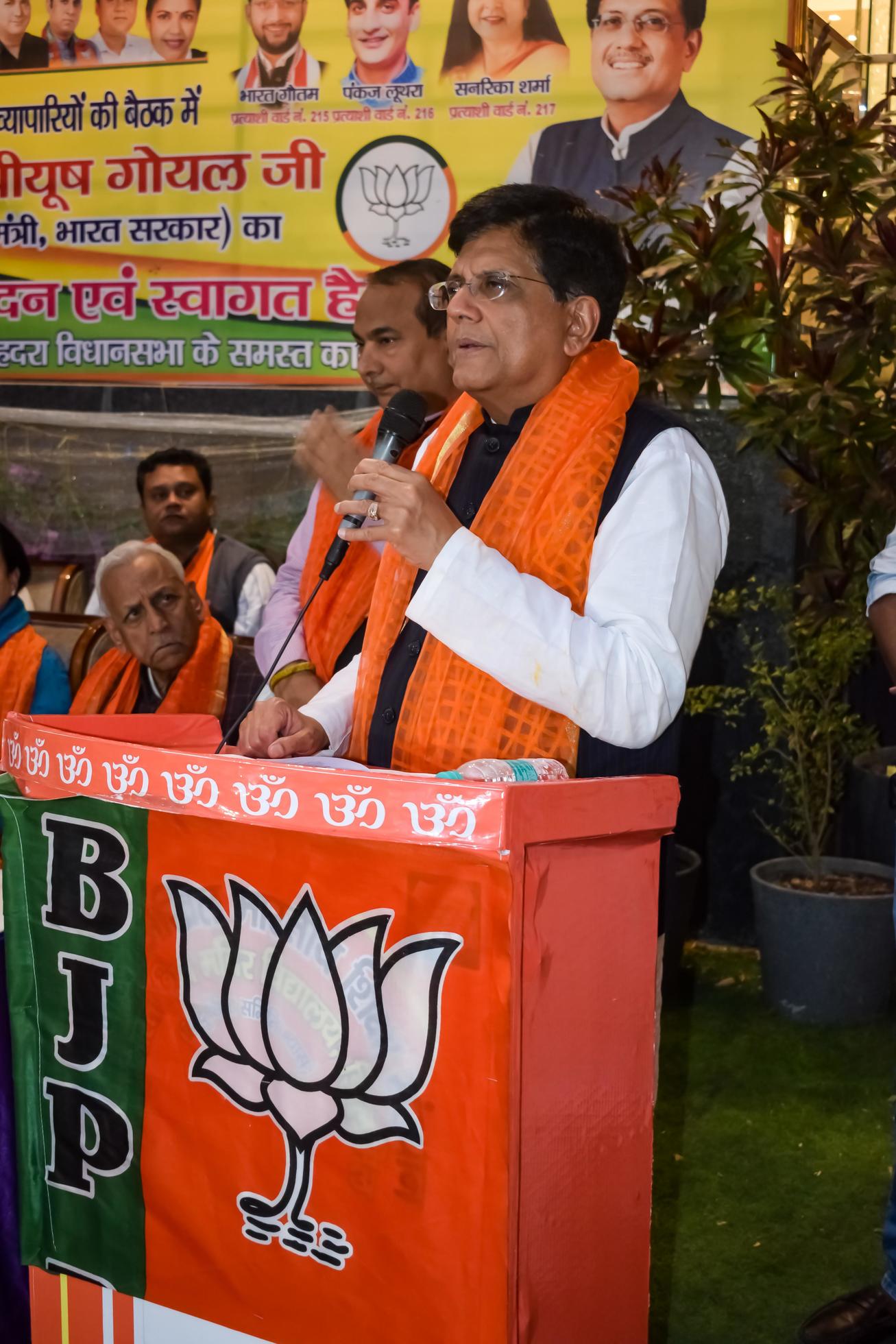 nuevo Delhi, India - marzo 27 2023 - piush objetivo gabinete ministro y núcleo miembro de ...