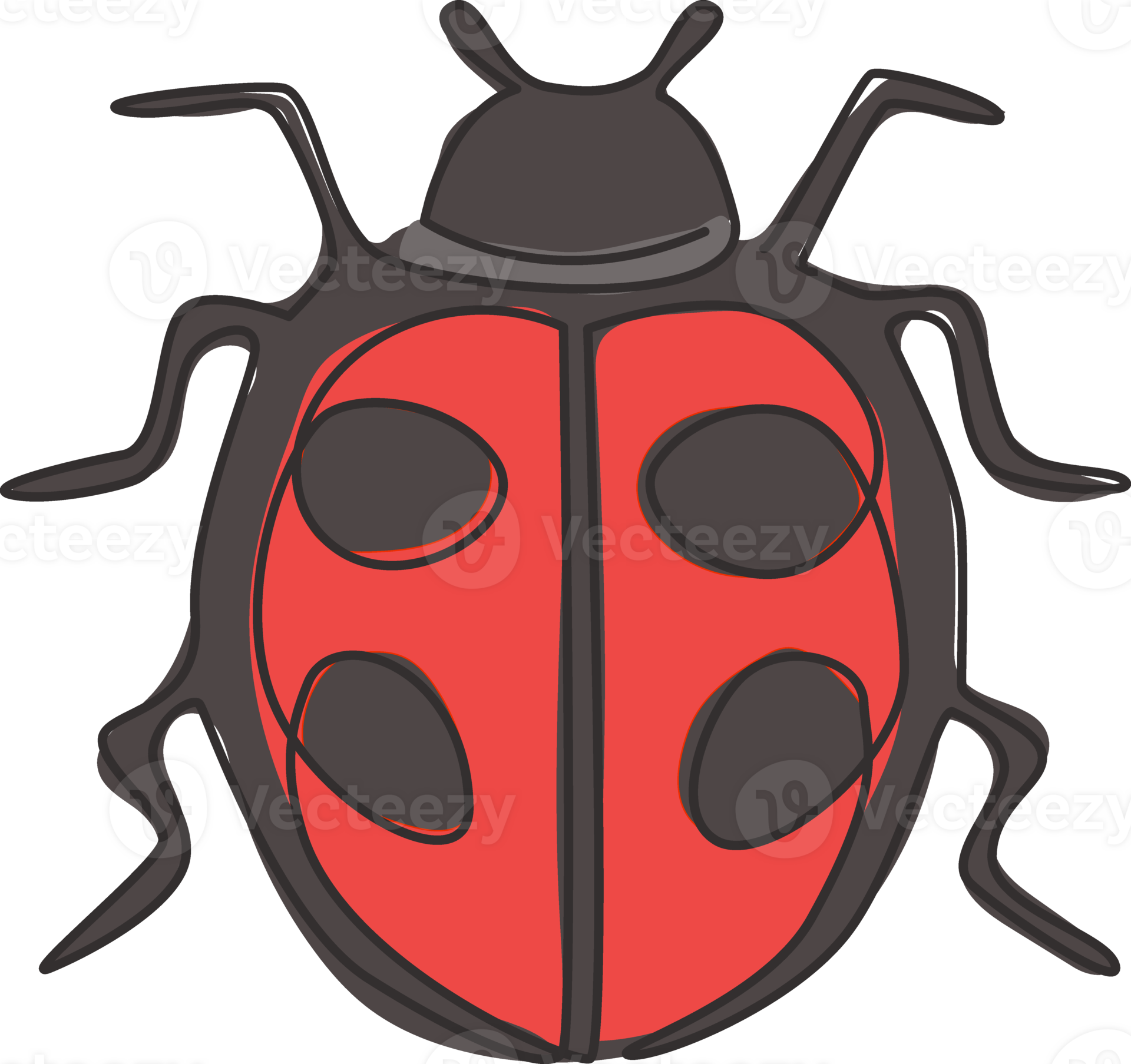 Single Continuous Line Drawing Of Adorable Ladybug For Company Logo Identity Insect Mascot