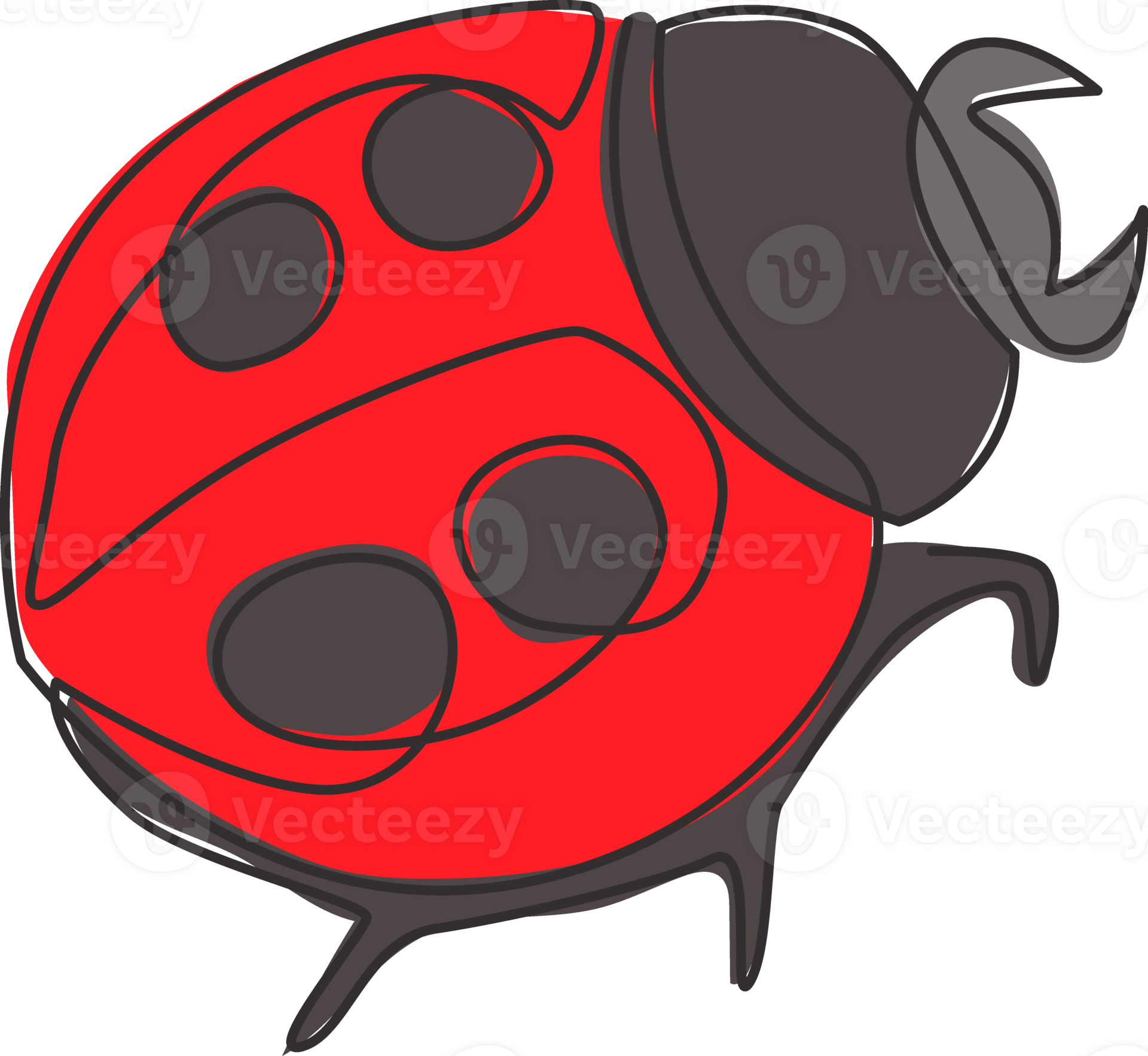 One Continuous Line Drawing Of Cute Ladybug For Company Logo Identity Agricultural Pest Mascot