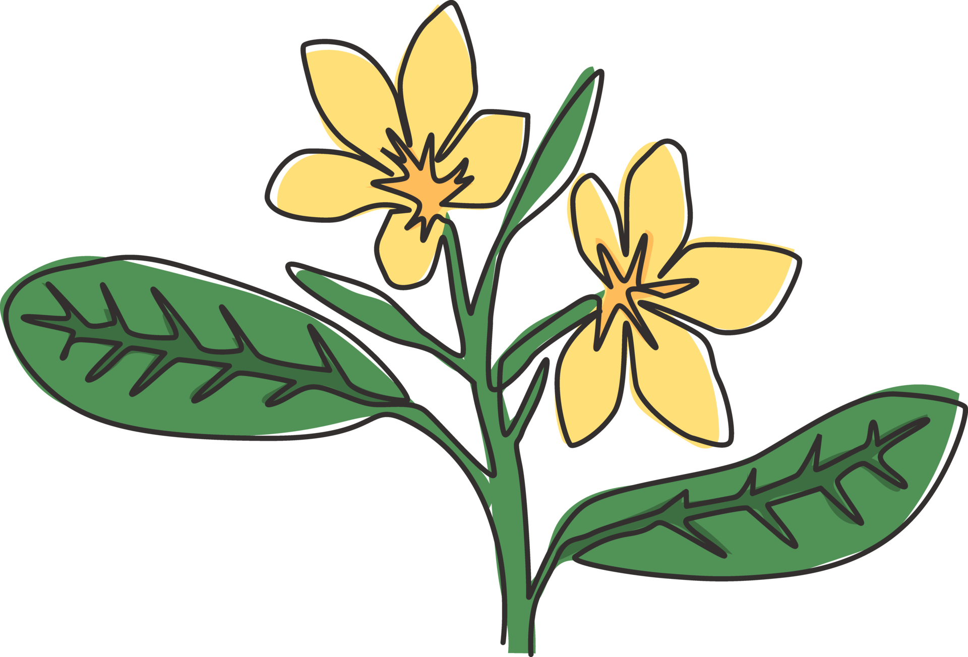 One Continuous Line Drawing Beauty Fresh Plumeria For Wall Home Decor