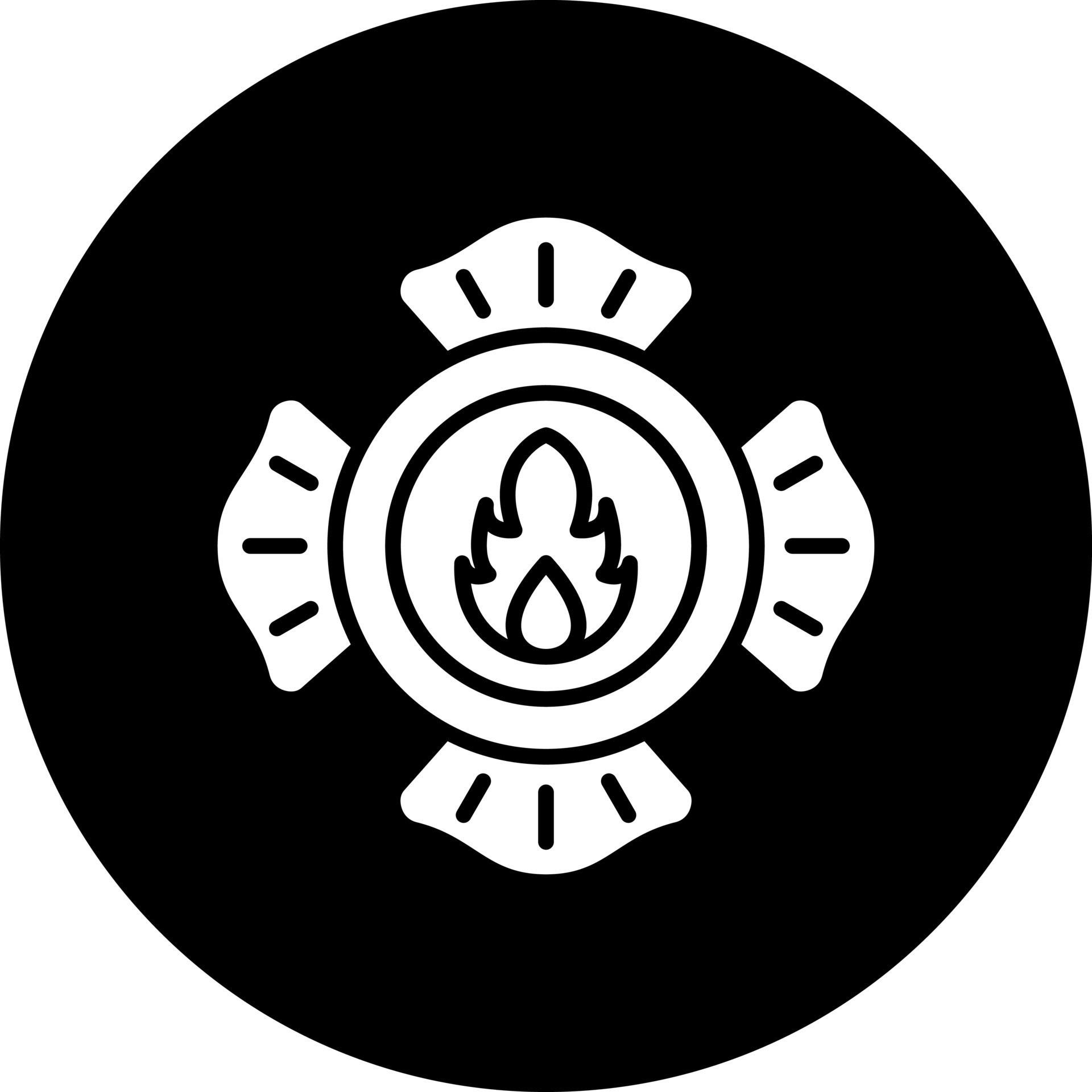 Firefighter Badge Vector Icon Style 22620680 Vector Art at Vecteezy