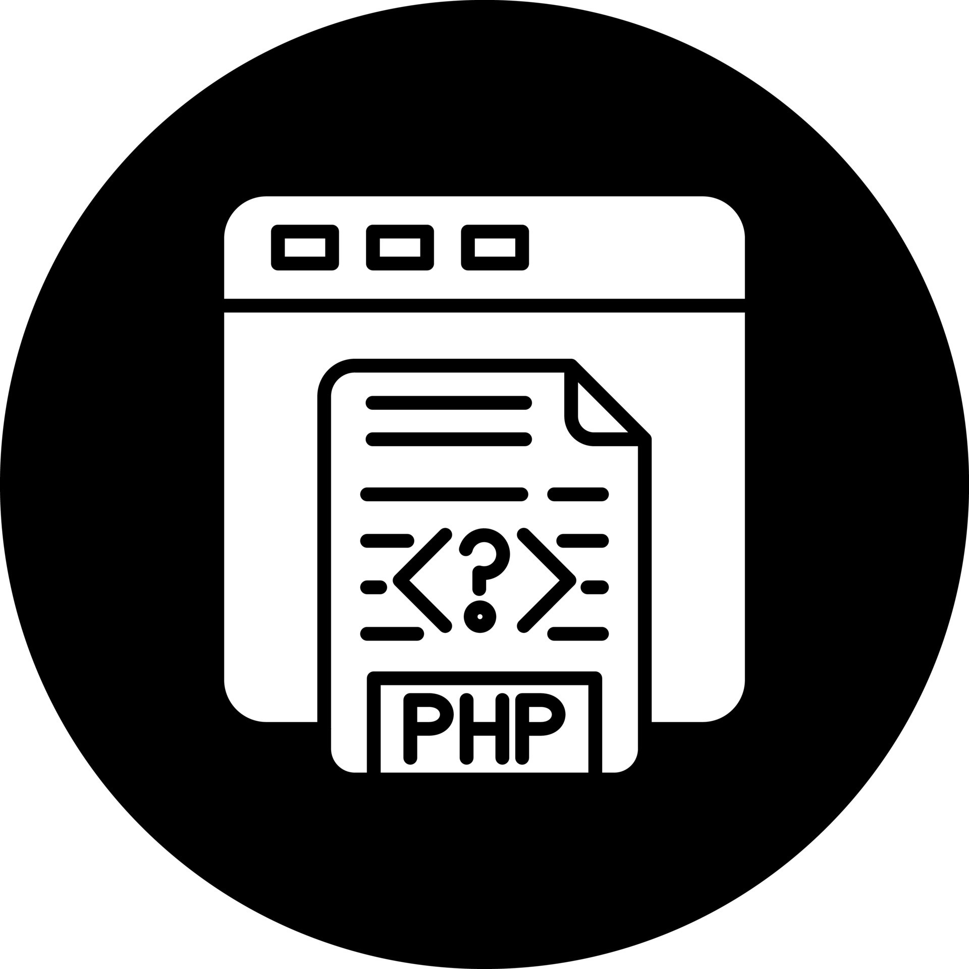 Php Coding Vector Icon Style 22621228 Vector Art At Vecteezy 6969