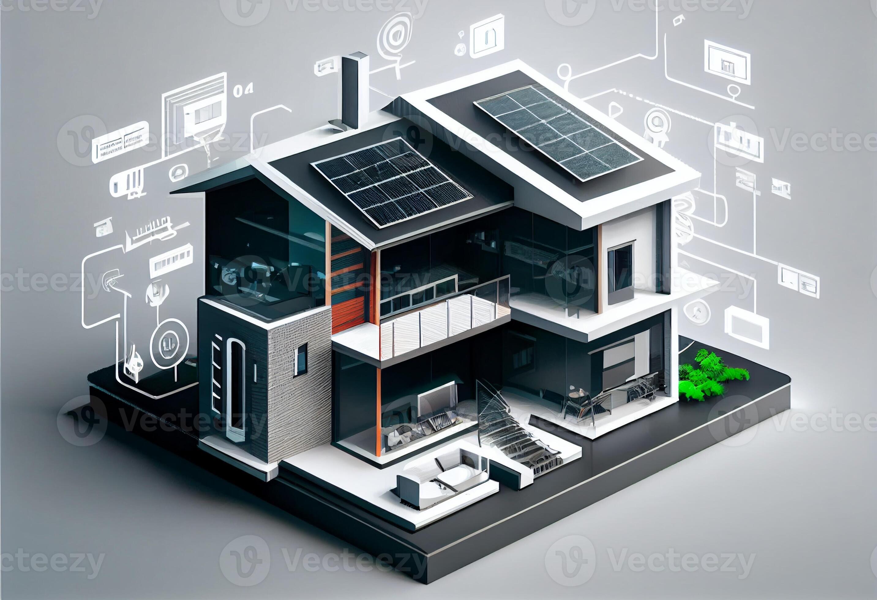 Modern smart home systems of smart building , The smart home is ...