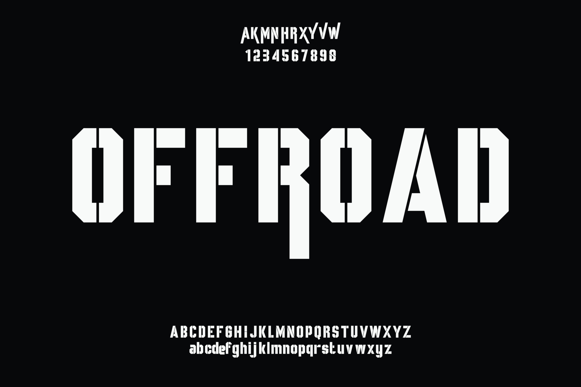 Display Alphabet Typeface Font Design San Serif Font Suitable For Creative Design Poster