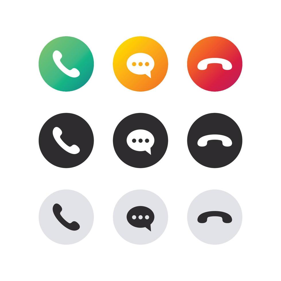 Phone call icons accept and decline. Incoming call icons 22634366 ... Phone call icons accept and decline. Incoming call icons 22634366 ...
