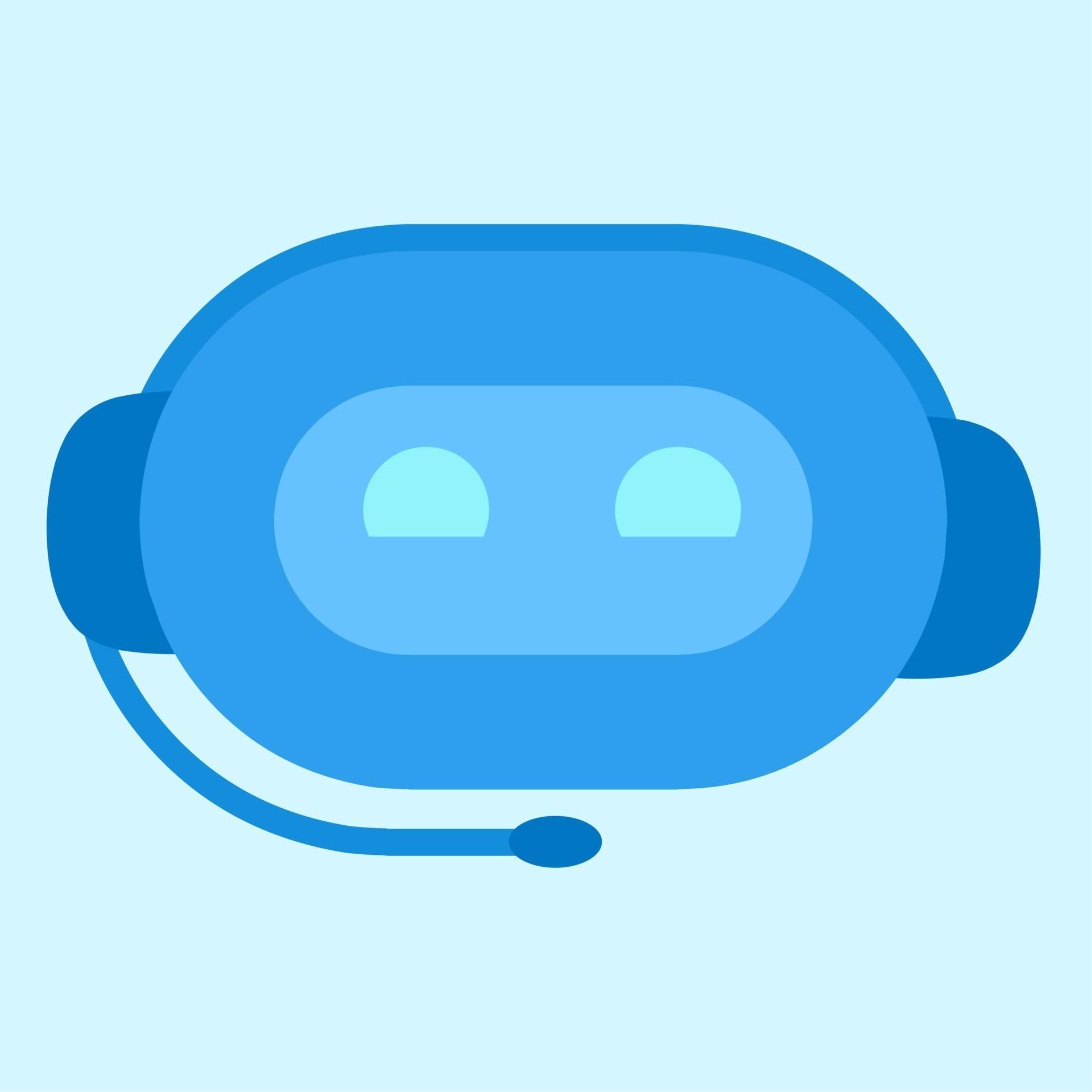 Chat bot vector illustration. Service chat bot character with flat ...