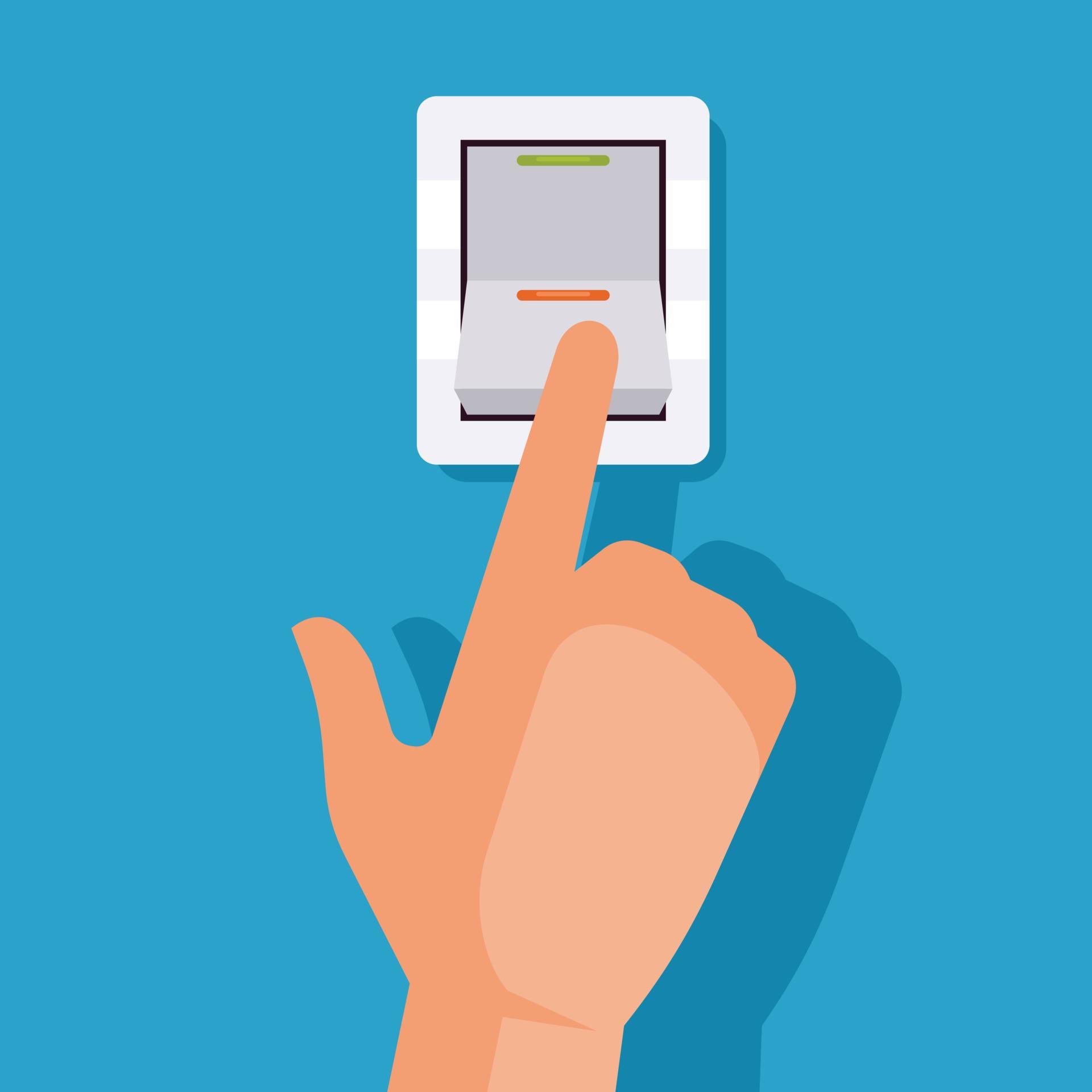 Toggle Switch, Press The Button 22639232 Vector Art at Vecteezy