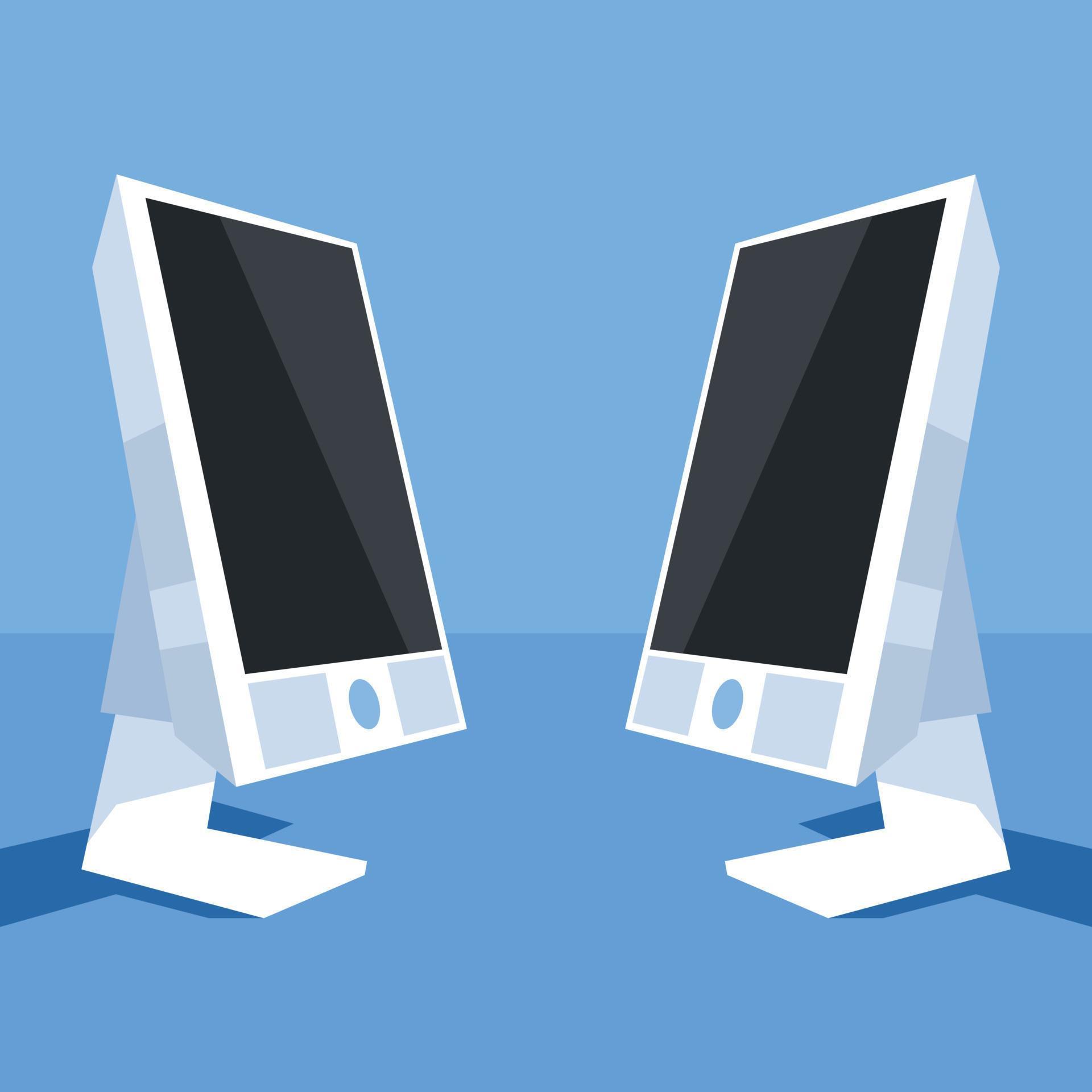 Vector Image Of Two Computer Monitors 22643621 Vector Art at Vecteezy