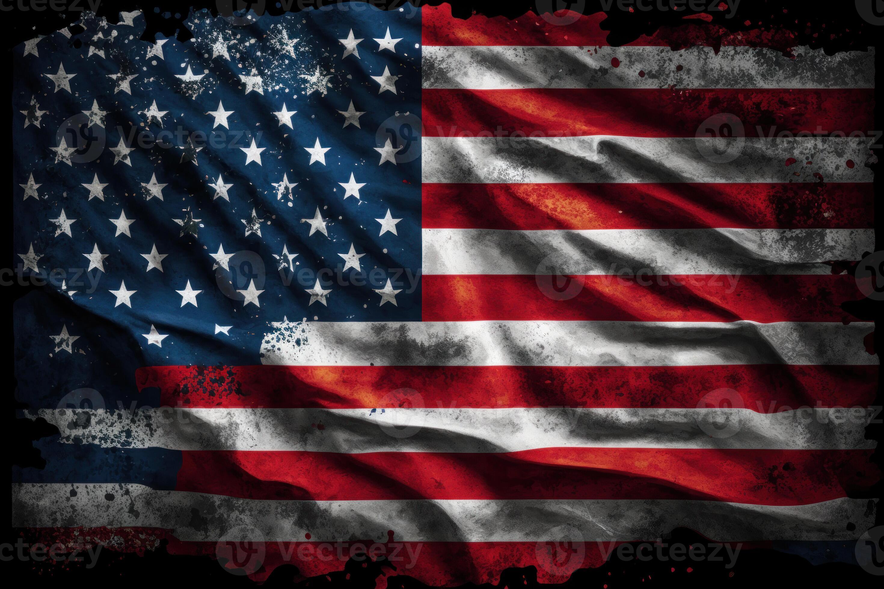 Old Tattered wind national flag of USA. Ragged. . 22650400 Stock Photo at Vecteezy
