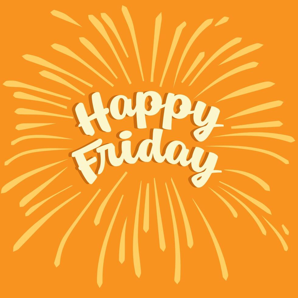 Hello Friday Custom Text Illustration Design For T Shirt Bag For Poster Invitation Card