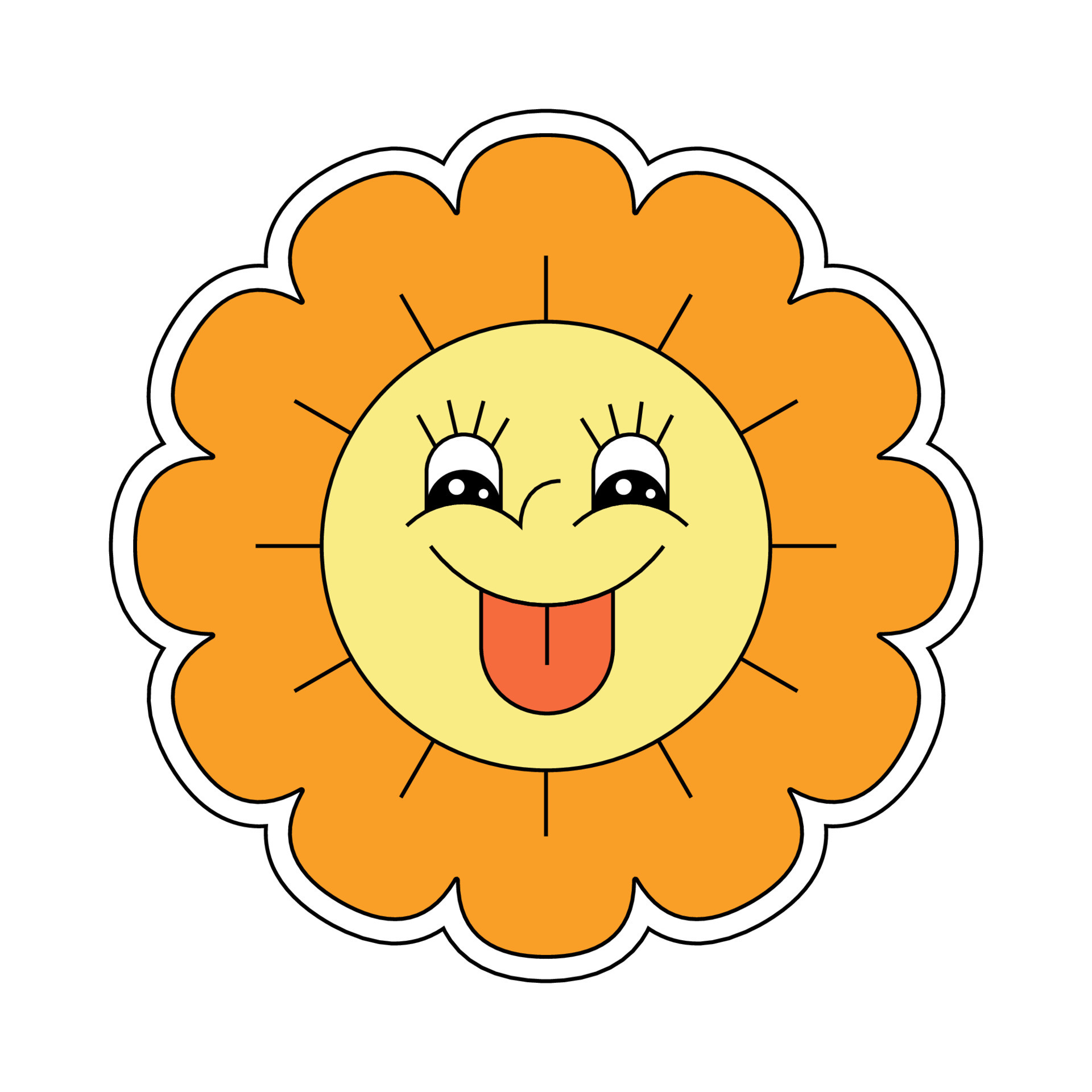 Hippie groovy chamomile smiley character good vibes. Retro daisy flower ... Hippie groovy chamomile smiley character good vibes. Retro daisy flower ...