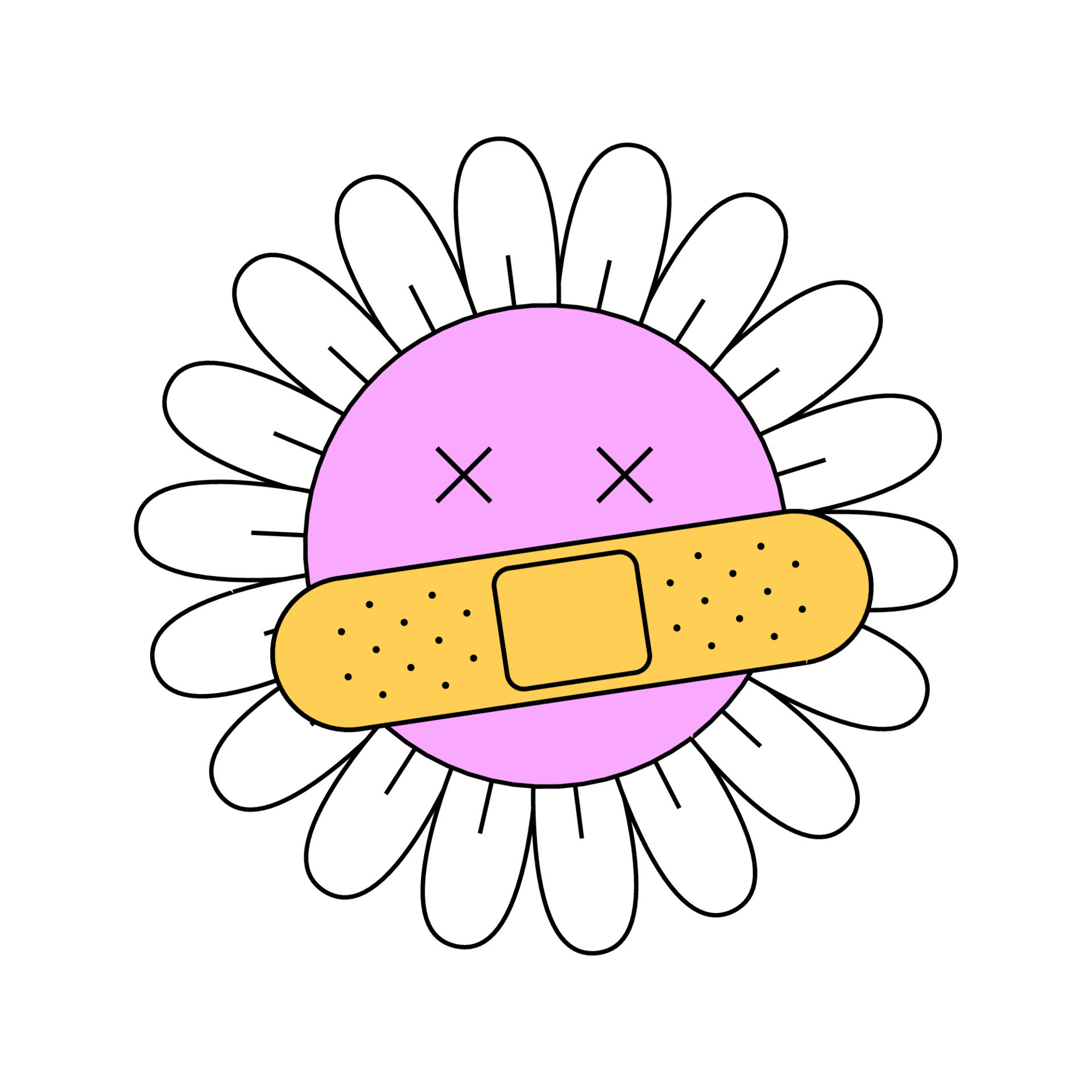 Hippie chamomile smiley character good vibes. Funky retro daisy mascot ... Hippie chamomile smiley character good vibes. Funky retro daisy mascot ...