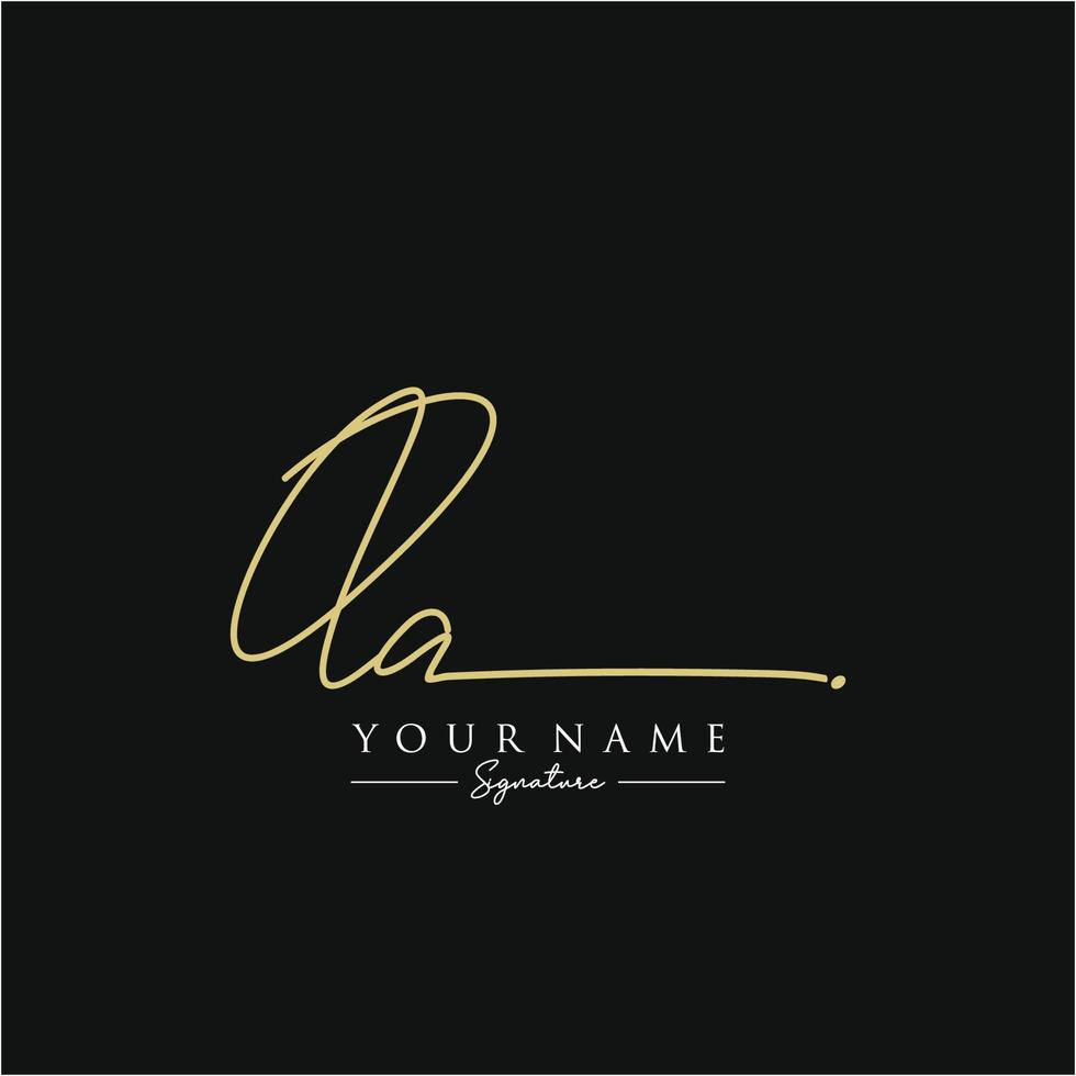 Letter Qa Signature Logo Template Vector 22653015 Vector Art At Vecteezy