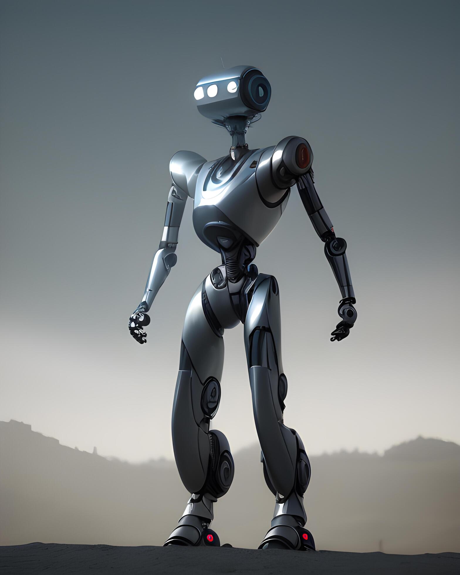 Standing Robot aesthetic 22654017 Stock Photo at Vecteezy