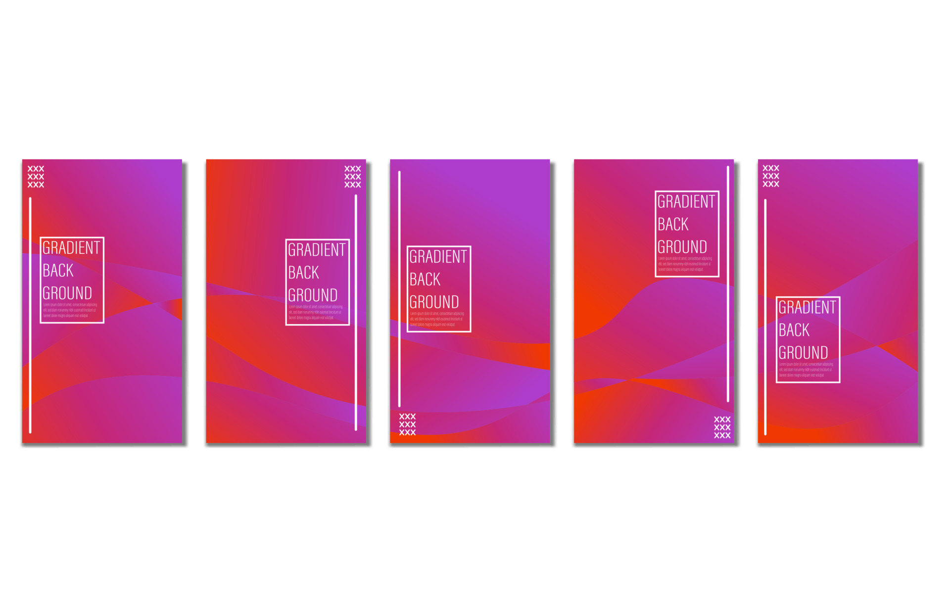 Set Of Vector Colorful Abstract Fluid Gradient Background 22655062