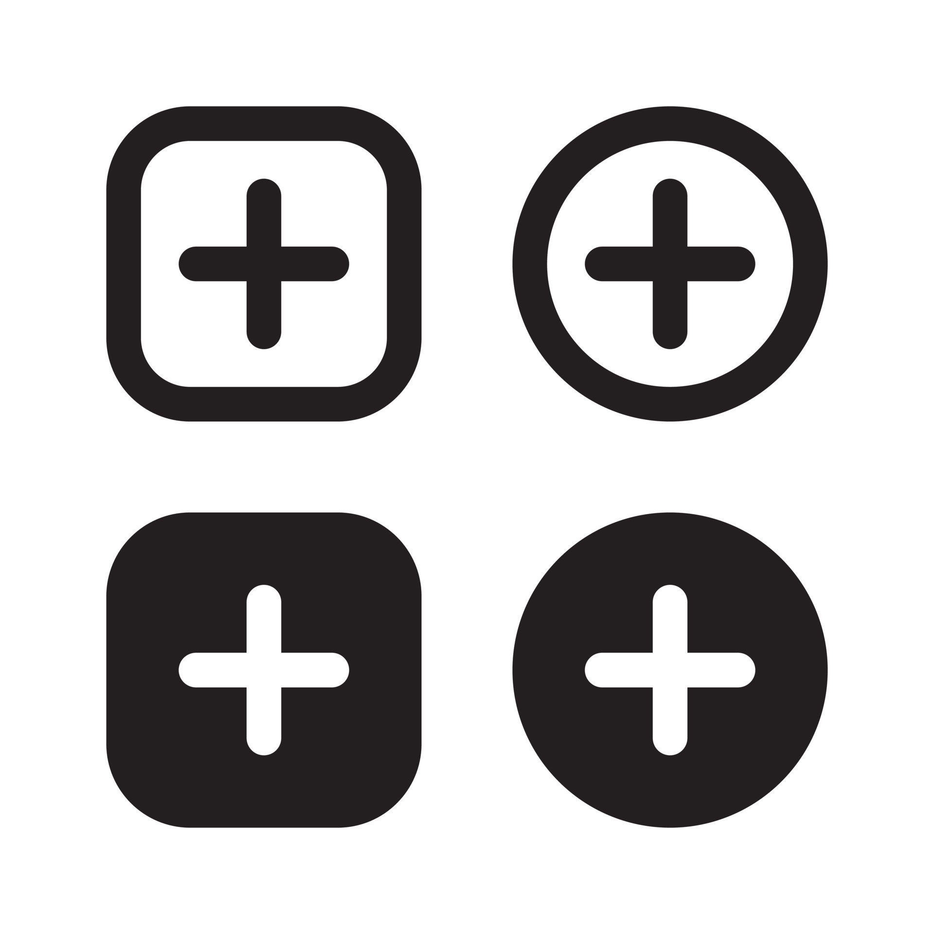Add button icon vector. Cross, plus symbol of social media 22655071 Vector Art at Vecteezy