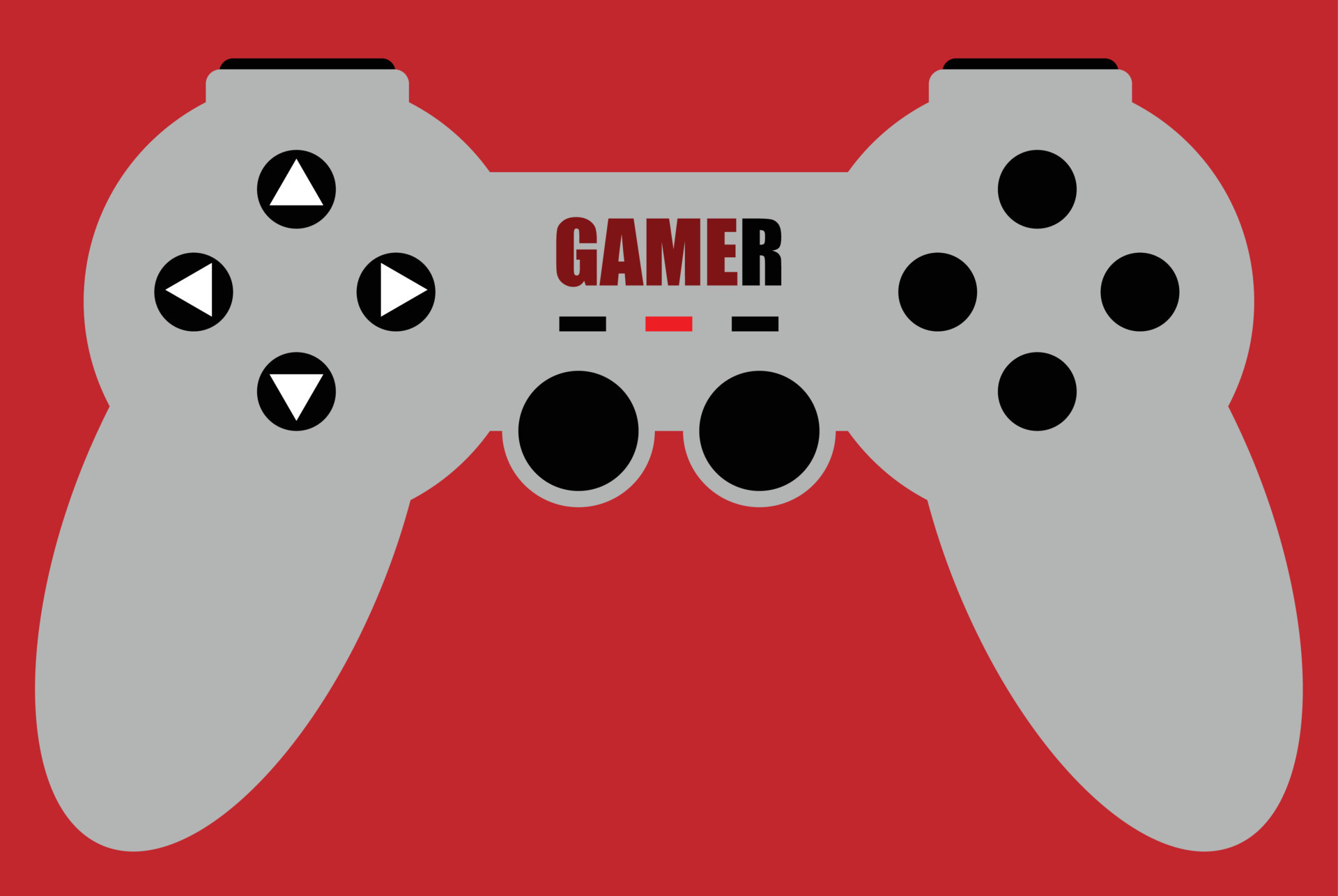 A Gaming Pad With A Word Gamer Grey And Black Color Gamepad Gaming