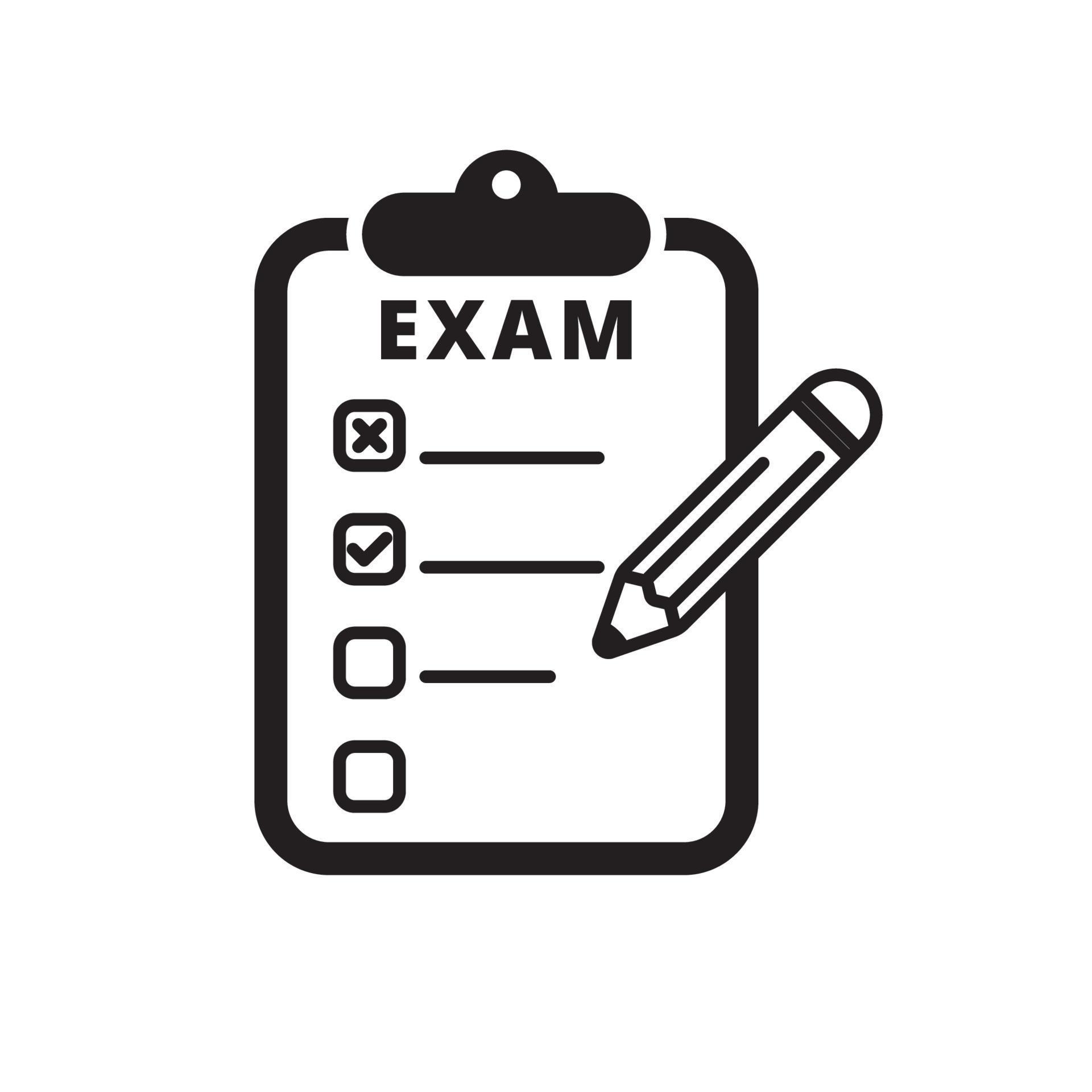 Exam icon with black design isolated on white background 22661424 Vector Art at Vecteezy