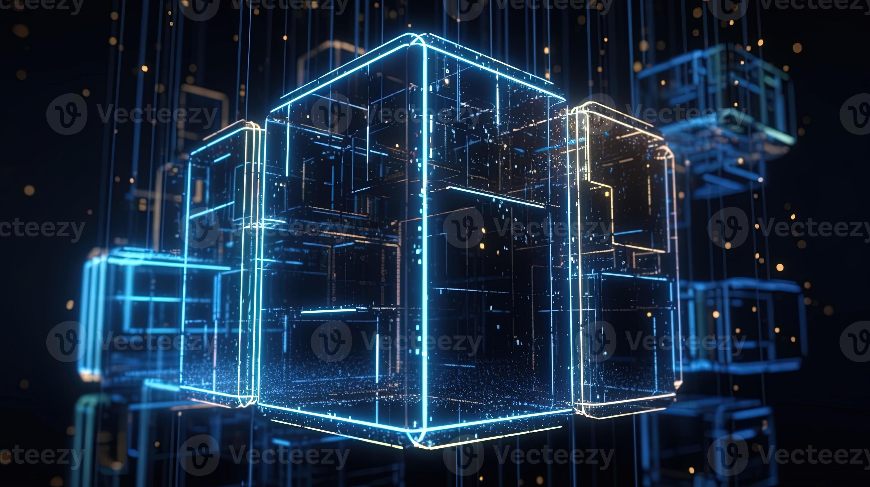 3d illustration of abstract technology background. Sci-fi concept.3D ...