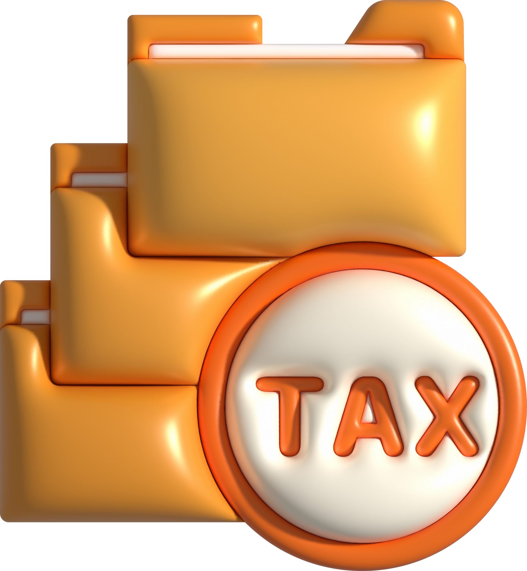 illustration 3D , tax archive file and tax icon button 22663288 PNG