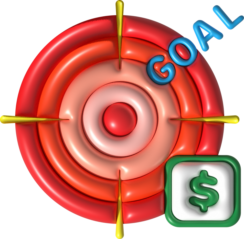 Illustration 3D Planning and setting financial goals to be achieved ... Illustration 3D Planning and setting financial goals to be achieved ...