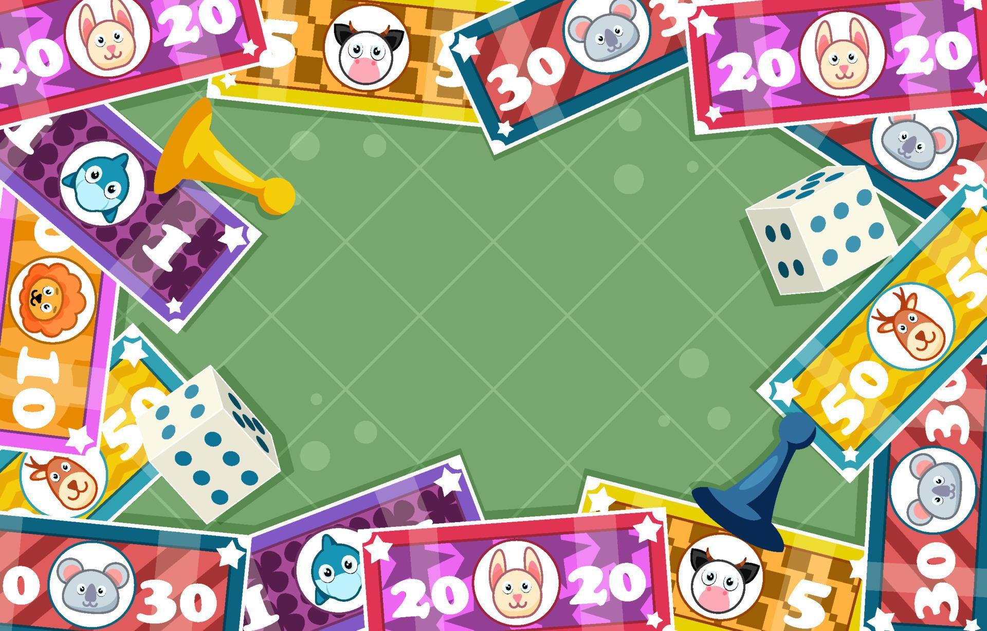 Board Game with Play Money Background 22664063 Vector Art at Vecteezy